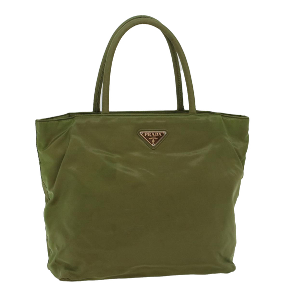 Prada | Bags | Prada Tote Bag Nylon Green Auth 5435 | Poshmark